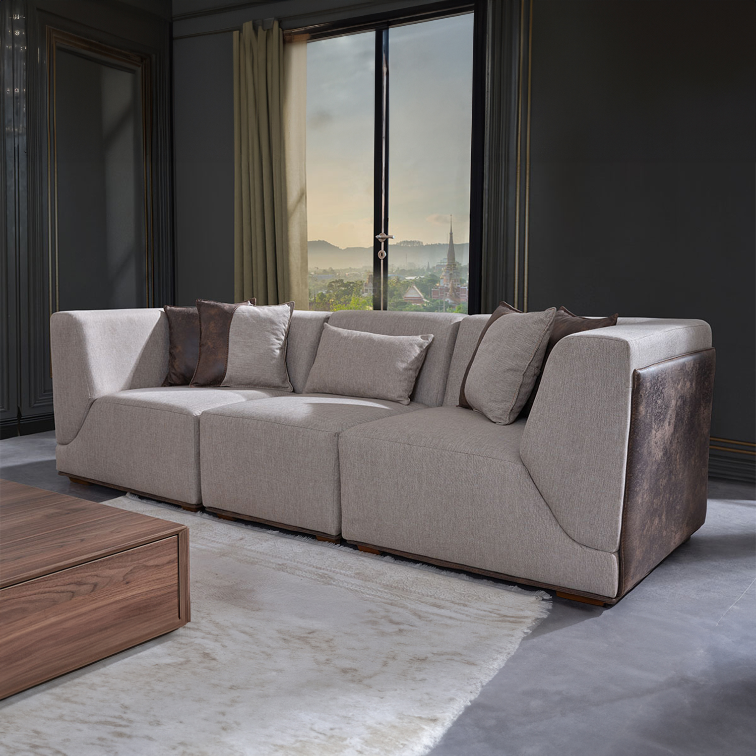 Soft Sofa Set 3+3+1+1 - asbar Furniture